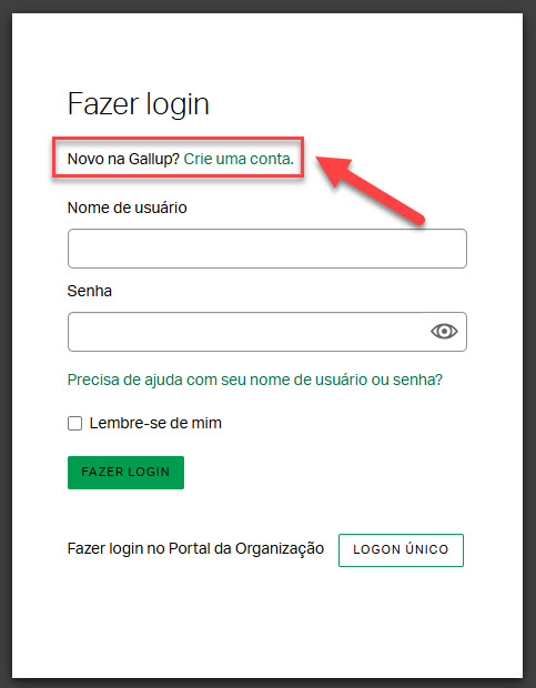 Como faço para registrar uma nova conta? – Central de Ajuda da Gallup